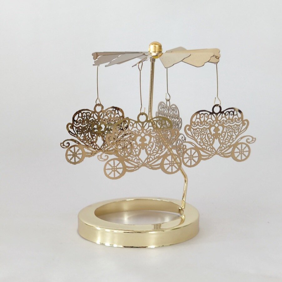 Романтическая ароматическая стеклянная чашка-карусель с оригинальной крышкой, вращающийся подсвечник в виде фонаря.