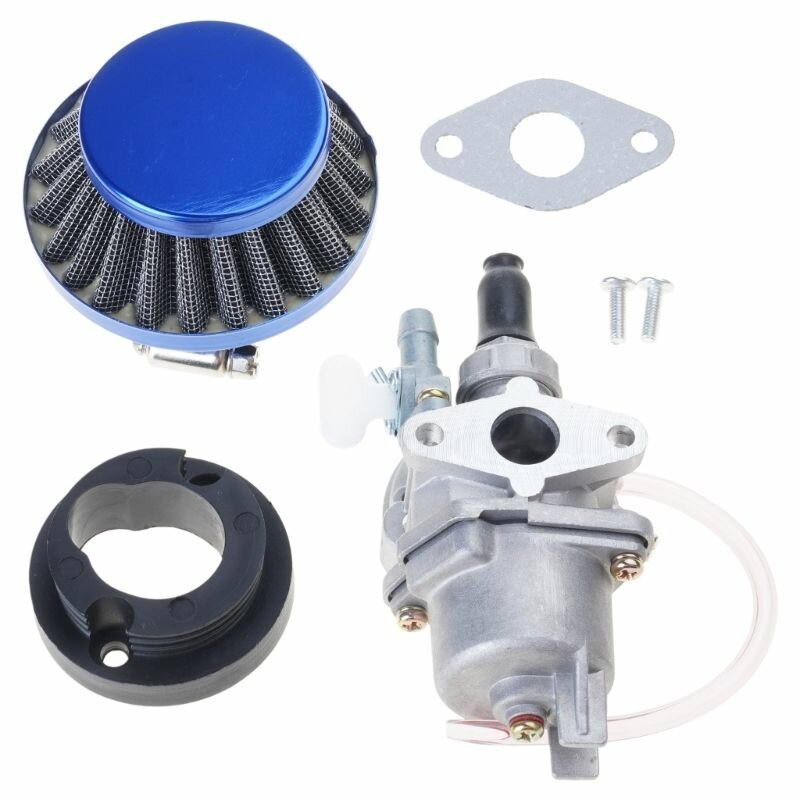 Карбюратор с двухтактным двигателем мини-мотоцикла воздушным фильтром 49 куб. см-синий