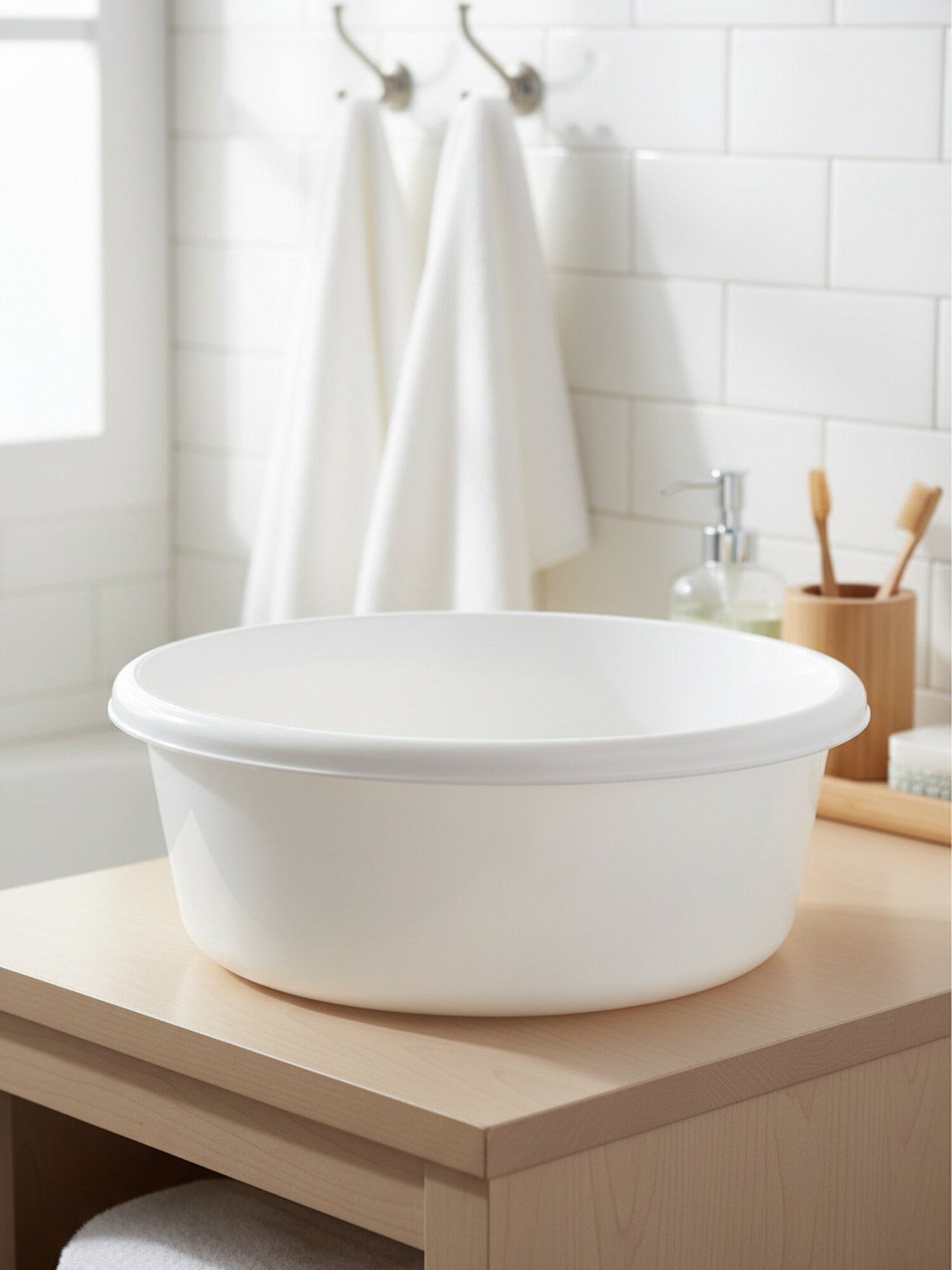 Таз пластик хозяйственный, 11 л, круглый, белый, Idea, М 2513