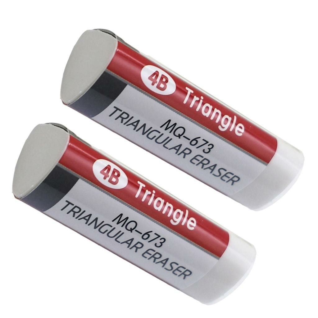 Треугольный ластик для студентов, 2 штуки, Белый