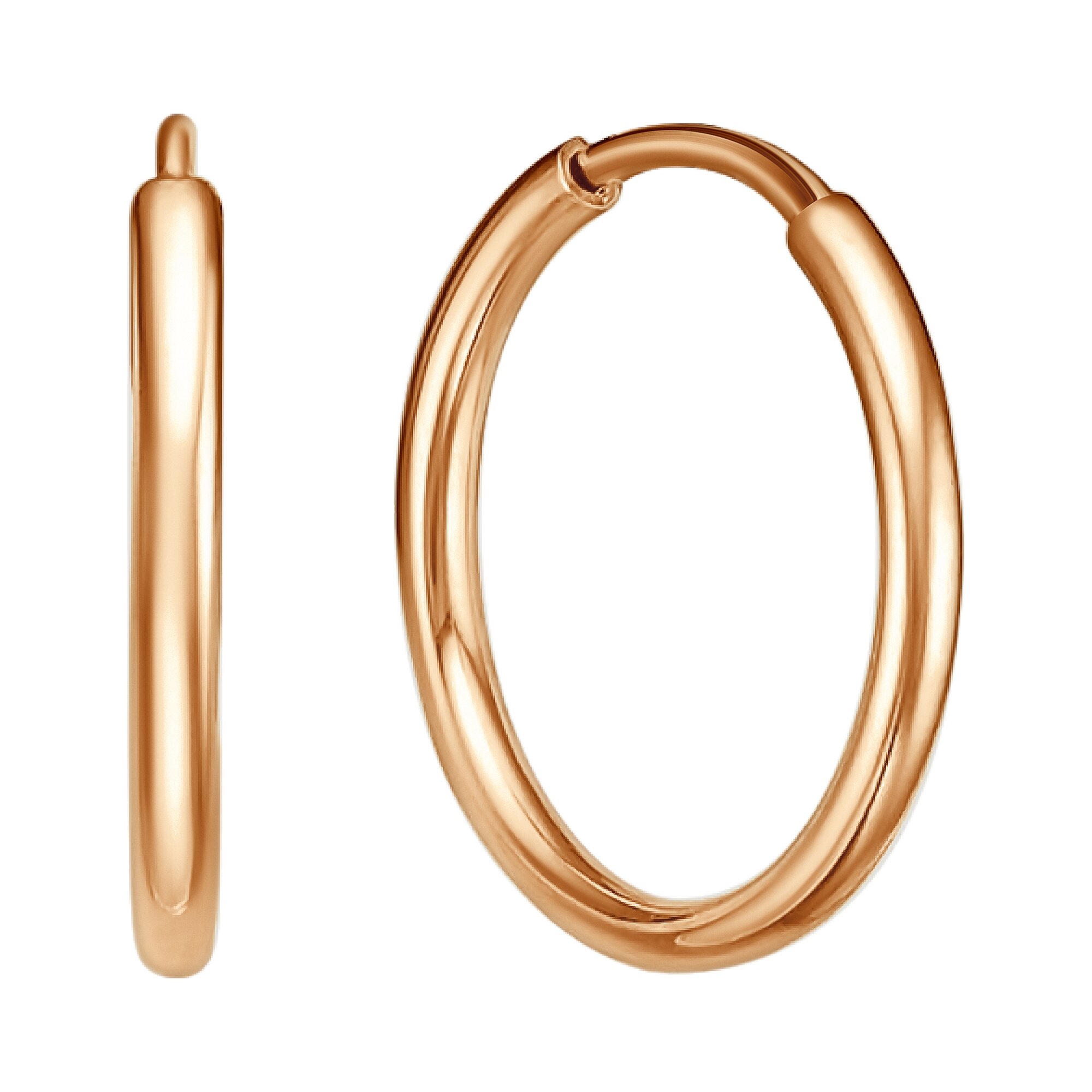 Серьги, красное золото, 585 проба