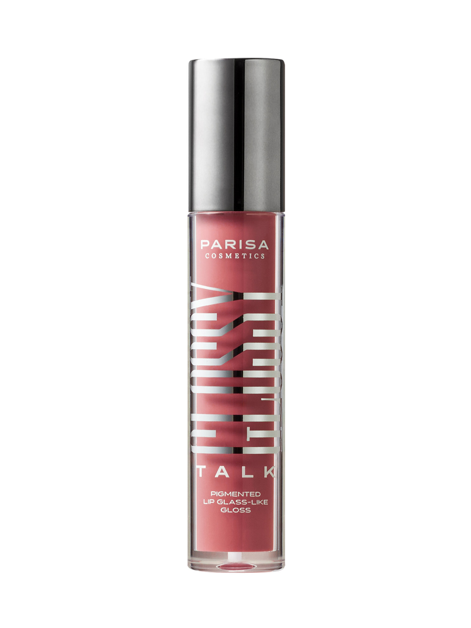 Блеск для губ Parisa Cosmetics Glossy Talk Pigmented Lip Glass-Like Gloss, с эффектом жидкого стекла, тон: 204 Rose Jam,