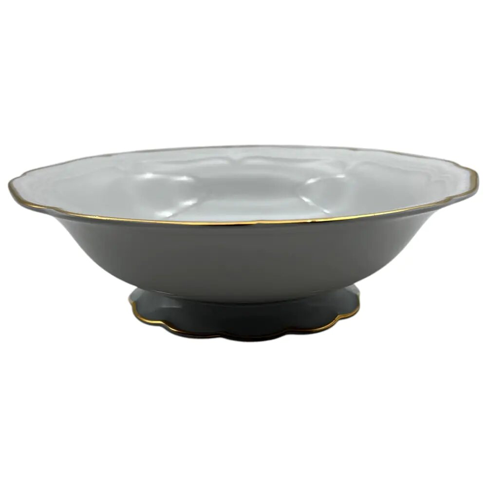 Сухарница "Weimar" на юбочке, d 22.5 см, 1925-1939 гг, фарфор, позолота, Hutschenreuther, Германия