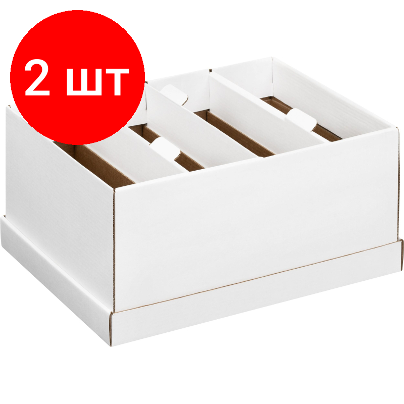 Комплект 2 штук, Картотека для документов 320x240x160мм, гофрокарт.