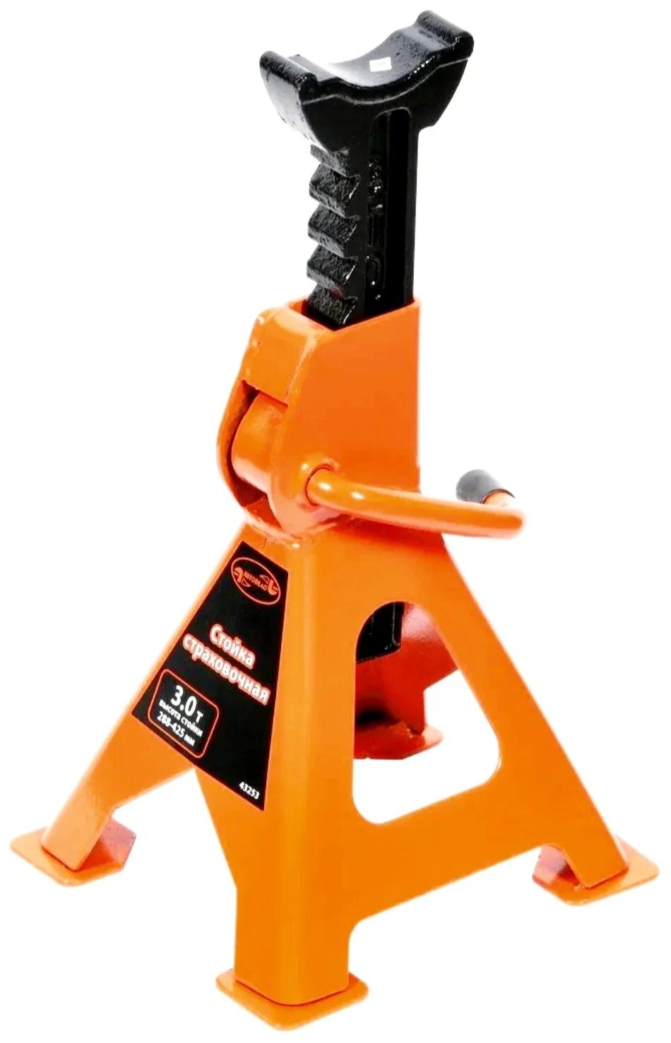 АвтоДело Подставка под машину 3т с гребенкой, одностоячная (43253)