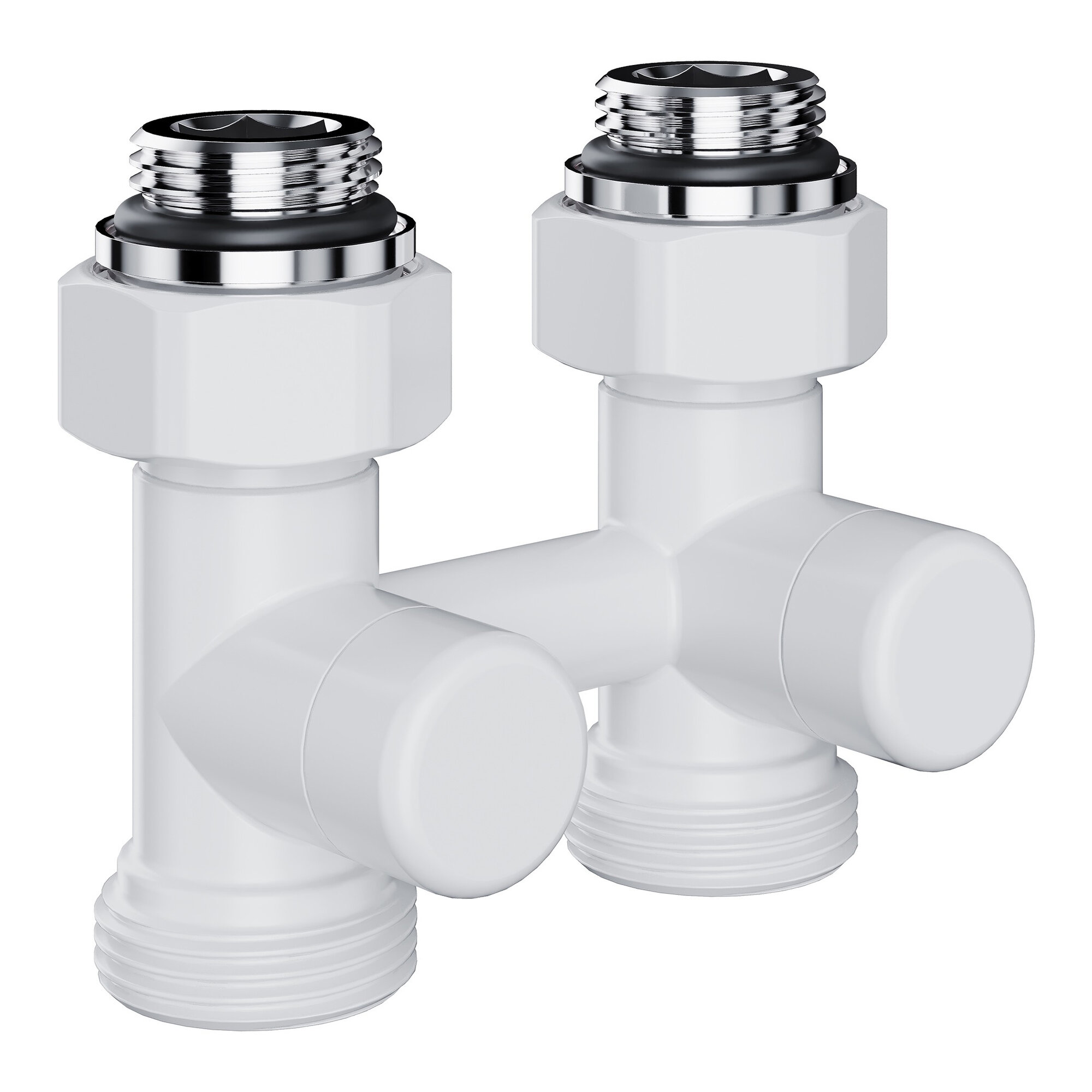 Royal Thermo Узел нижнего подключения Design прямой 1/2" х 3/4" EK белый