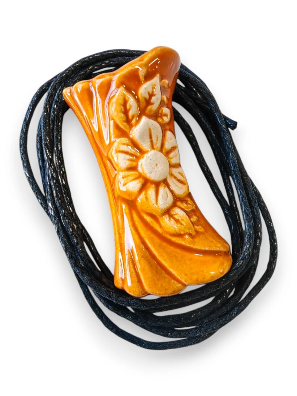 Аромакулон А23 керамический со шнурком цветок, светло-коричневый, 1 шт.