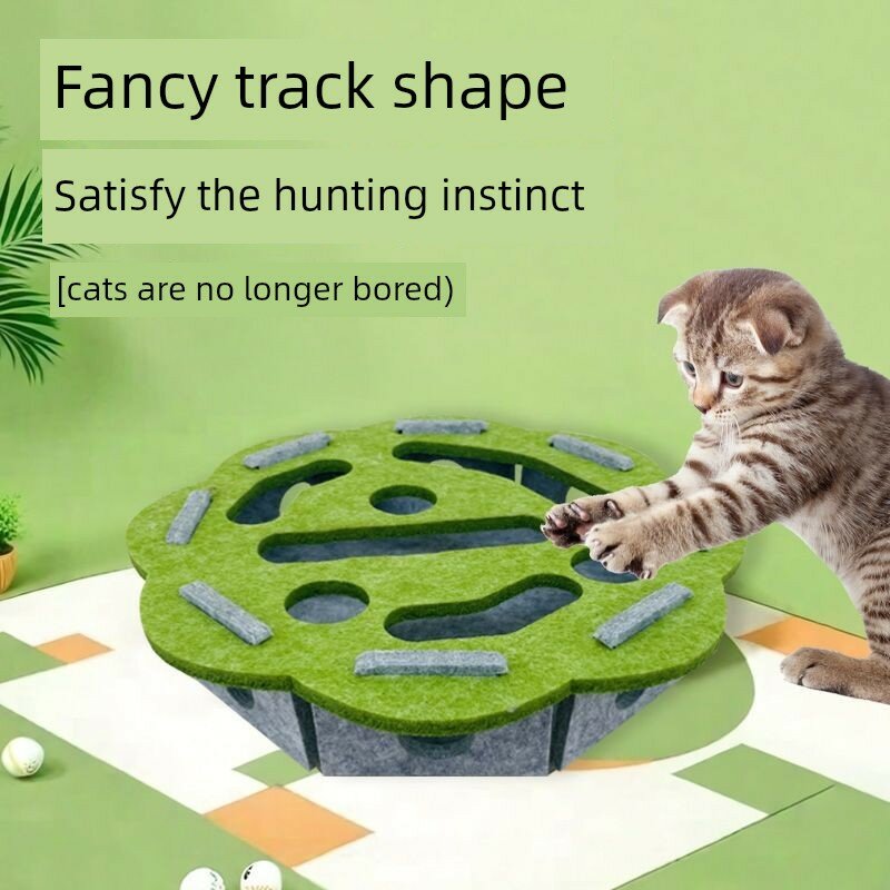 Игрушка-лабиринт для кошек с отверстиями, войлочный ящик для самостоятельных игр, средство от скуки, головоломка для
