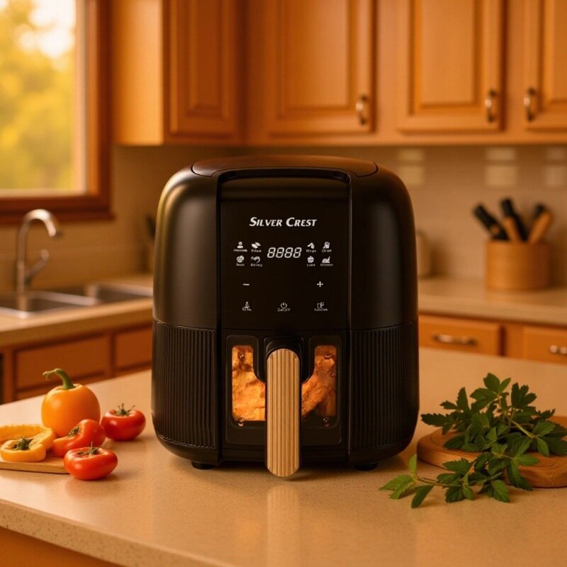 Кросс-бордерный экспорт Новый европейский стандарт Визуальный умный фритюрник для дома Большой объем 10L Электрический фритюрник Производитель Оптовая продажа