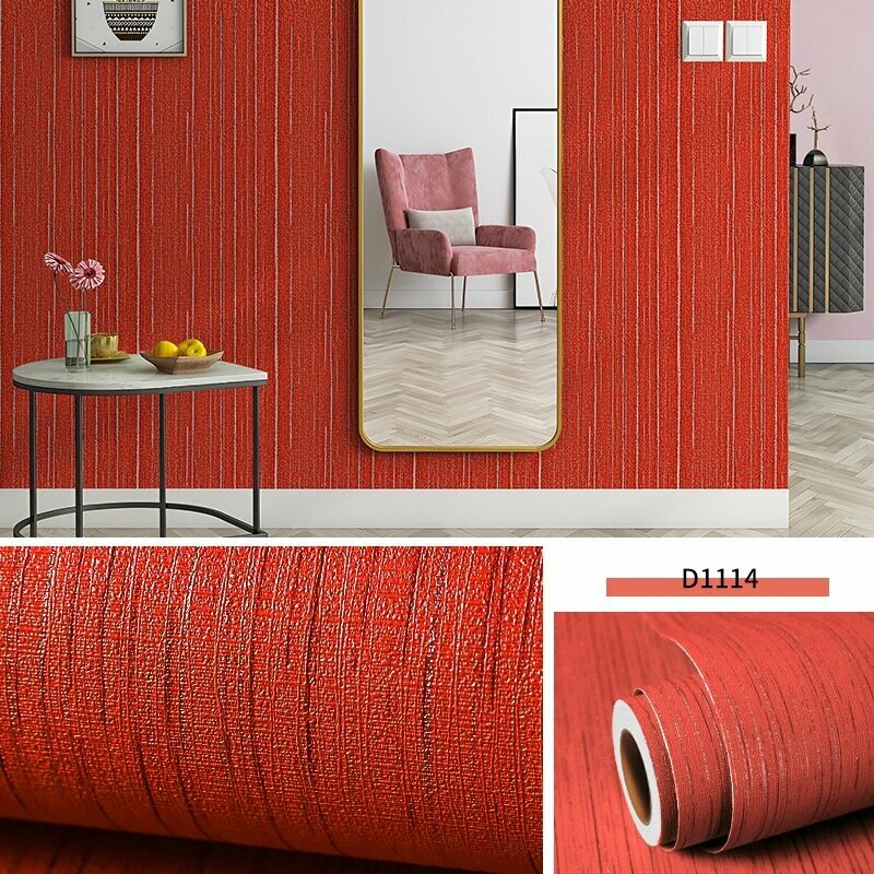 Утолщенные самоклеящиеся обои из ПВХ с текстурой ткани, простые, теплые, водонепроницаемые, влагостойкие наклейки для стен для кухни, гостиной, спальни, рельефные обои