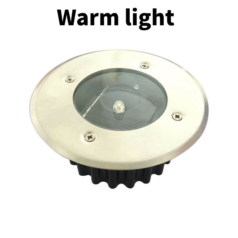 Solar garden pathway light with stainless steel finish for yard and lawn decoration warm light
