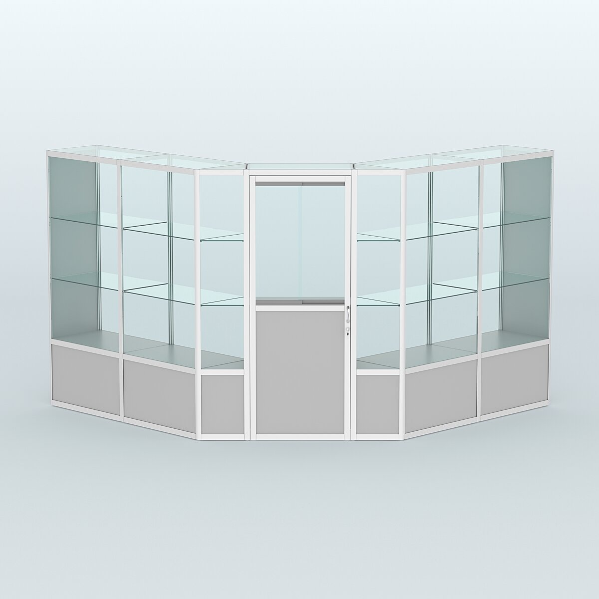 Павильон из профиля угловой №7б (9 кв. м), Серый