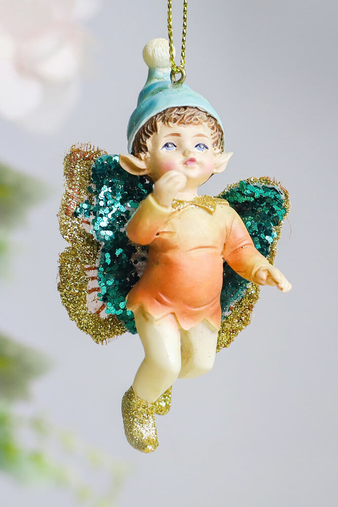 Ёлочная игрушка эльф вили, серия сказочный ЛЕС И ЕГО обитатели, полистоун, 9 см, Kurts Adler E0922-3