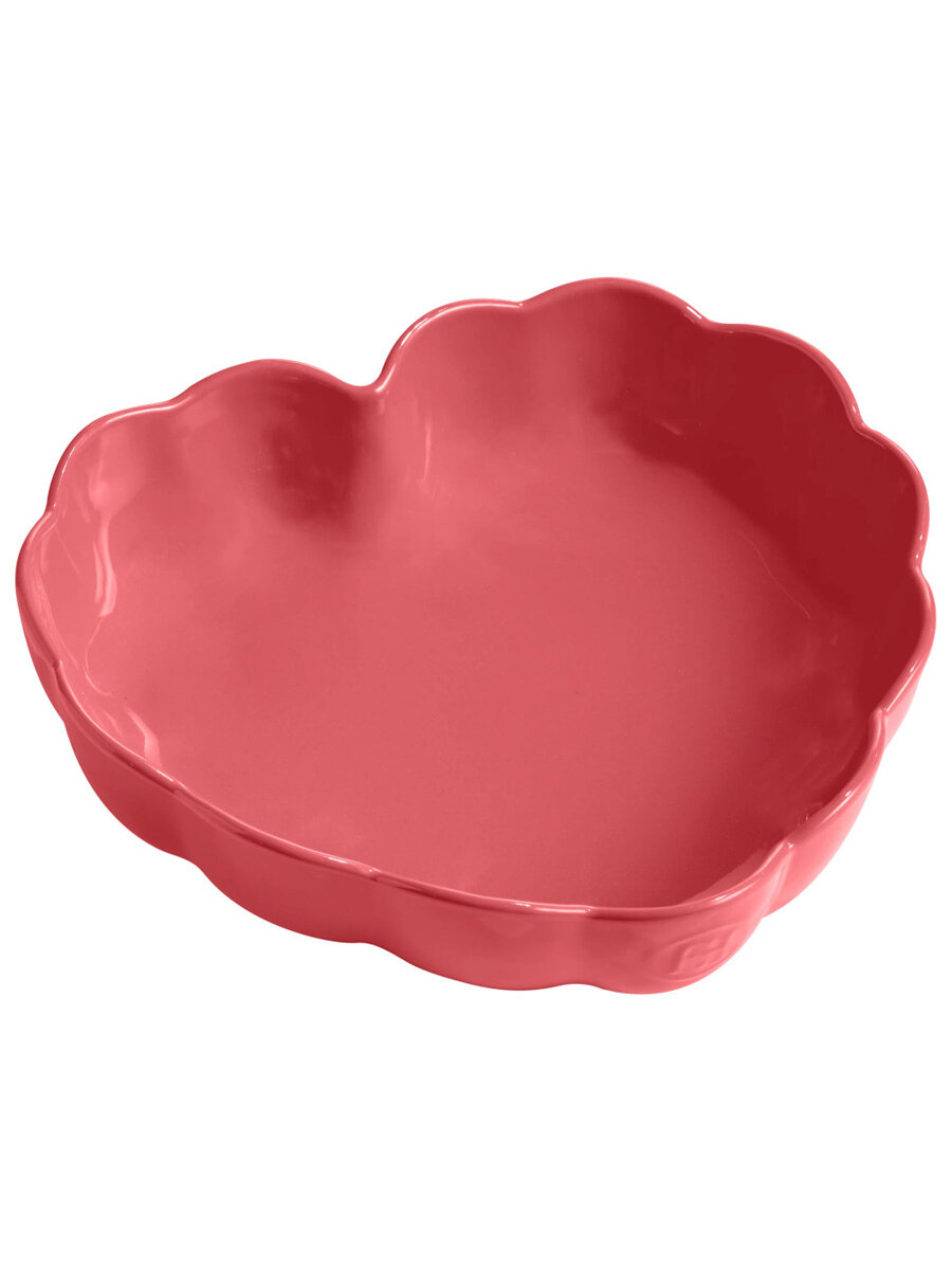 Форма для выпечки с волнистыми бортами Emile Henry Мадлен Сердце, цвет розовый