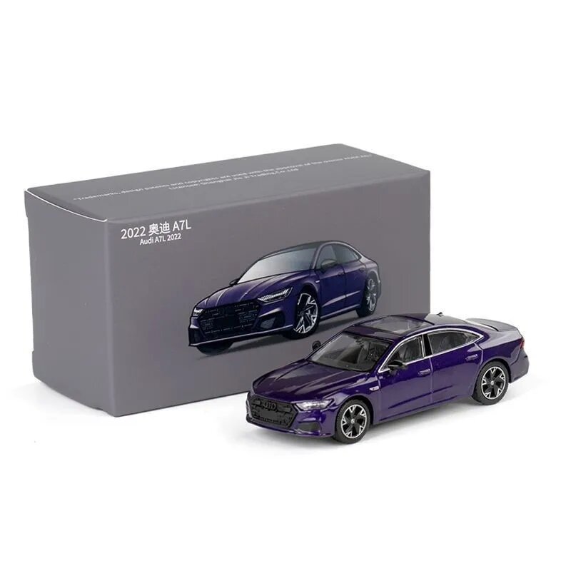 Машинка металлическая модель JKM 1:64 2022 Audi A7L Series Фиолетовый