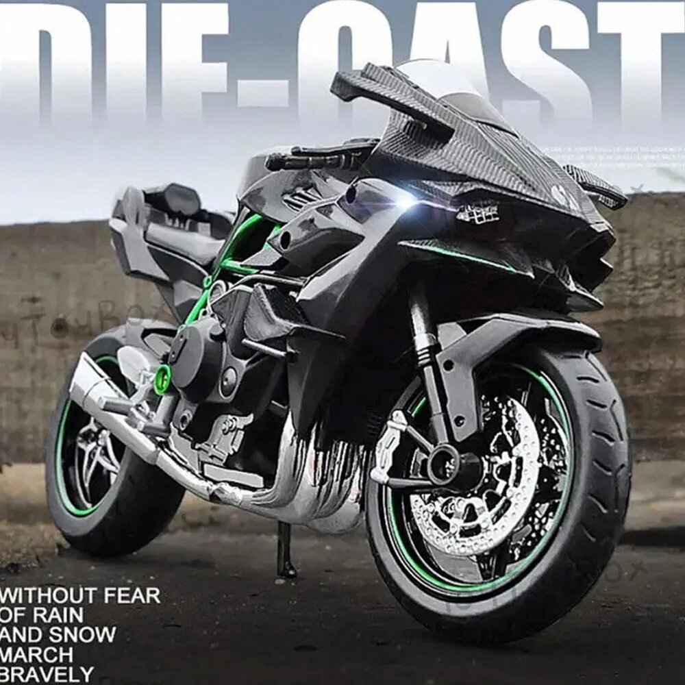 Модель мотоцикла коллекционная с подножкой 1:18/ игрушка для мальчиков, игрушечный транспорт, мото