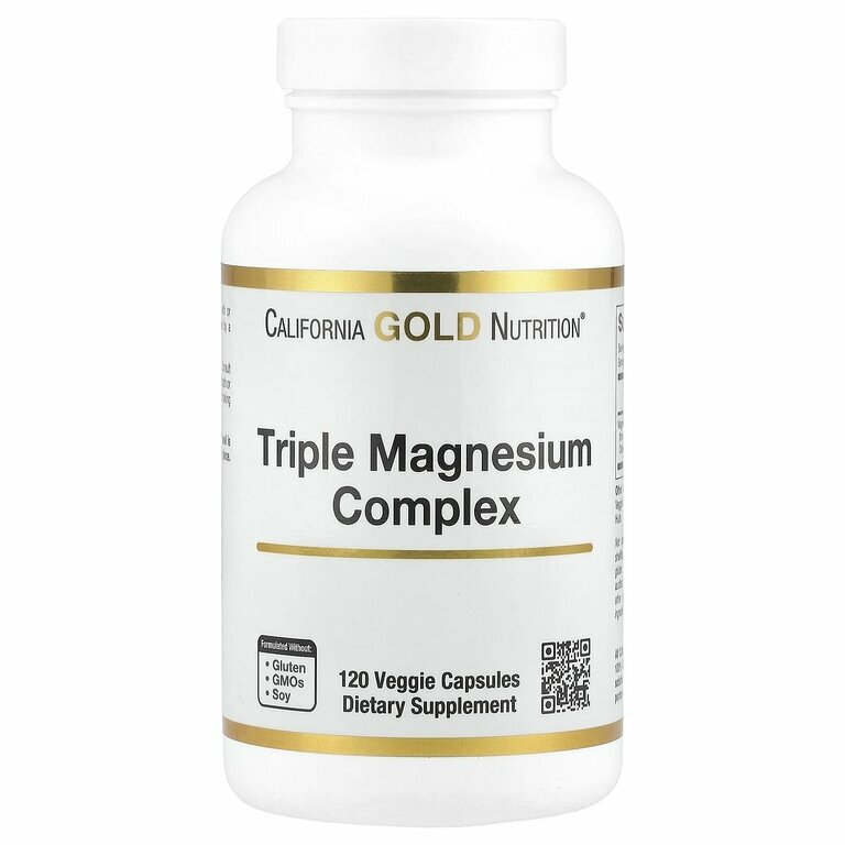 Биологически активная добавка California Gold Nutrition "Triple Magnesium Complex", 120 капсул