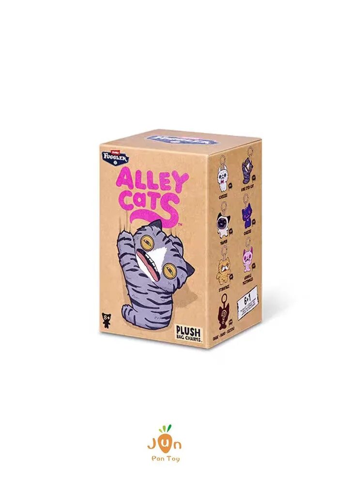 Spin Master Fuggler Alley Cats Plush Keyring / Детская игрушка-сюрприз фуглер с загадочным плюшевым брелоком-котёнком, 12 см. Подходит в качестве коллекционного подарка.