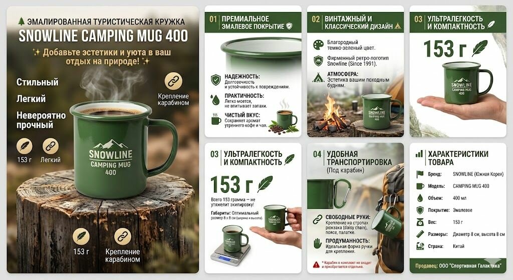 Snow Line кружка Camping Mug 400