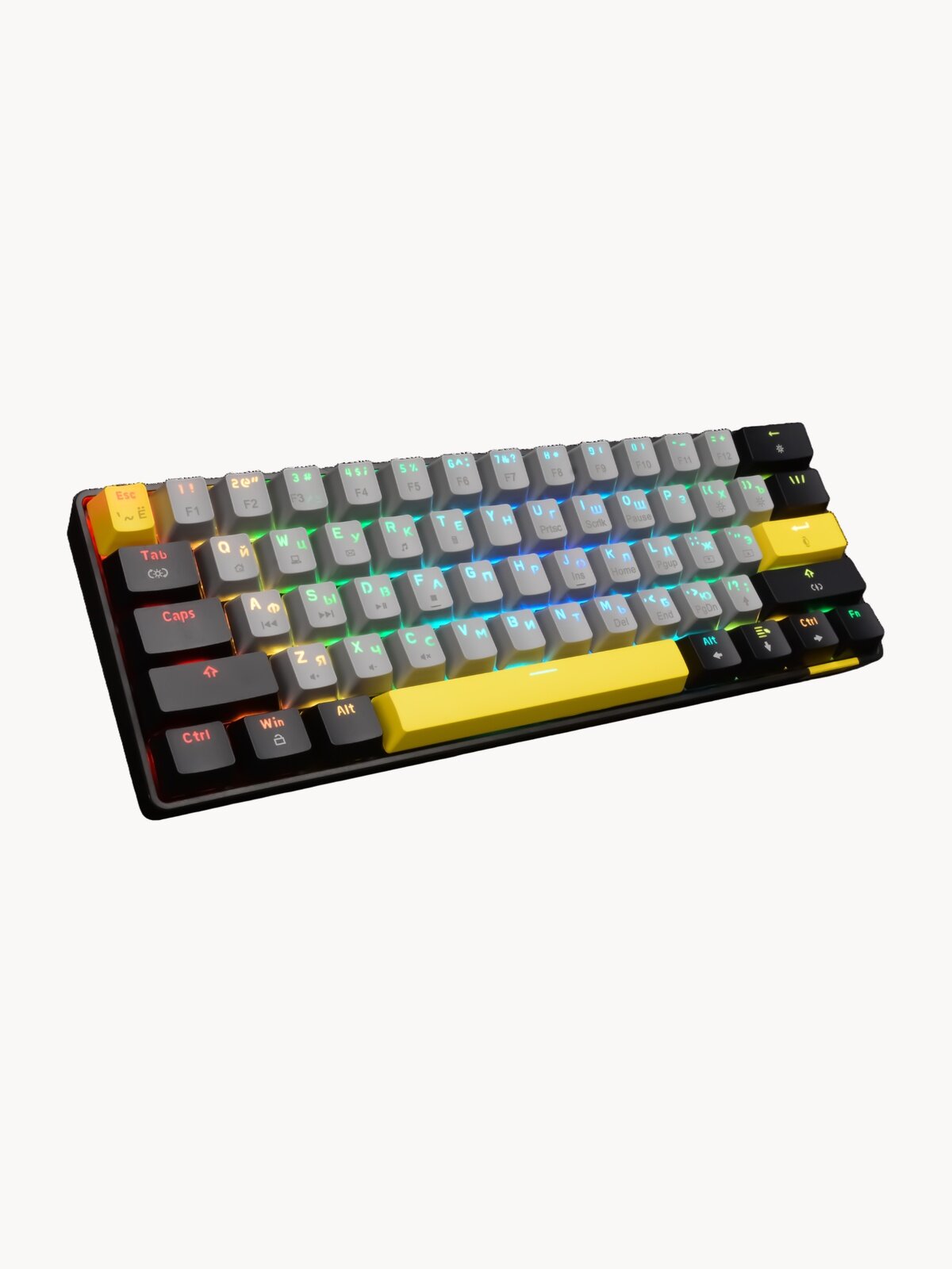 PANTEON T3 PRO CS HS RGB Grey-Black (39) Механическая клавиатура Jixian Brown, 61 кл, HotSwap, USB)
