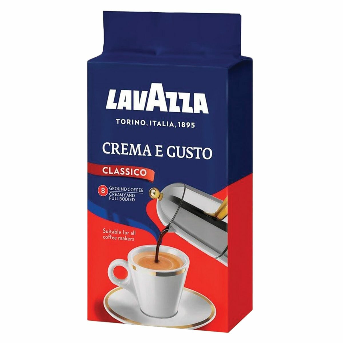 Кофе молотый Lavazza Crema e Gusto, натуральный, 250г, вакуумная упаковка (620174), 20шт.