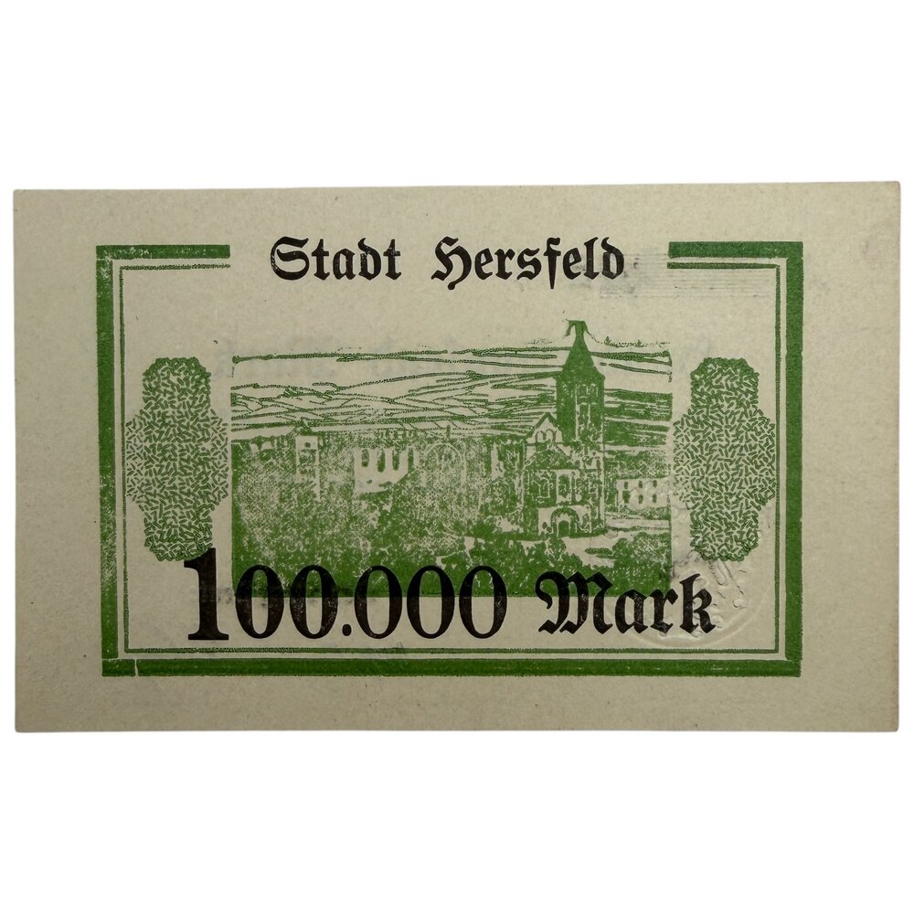 Германия (Веймарская республика) Херсфельд 100000 марок 1923 г. (Серия E)
