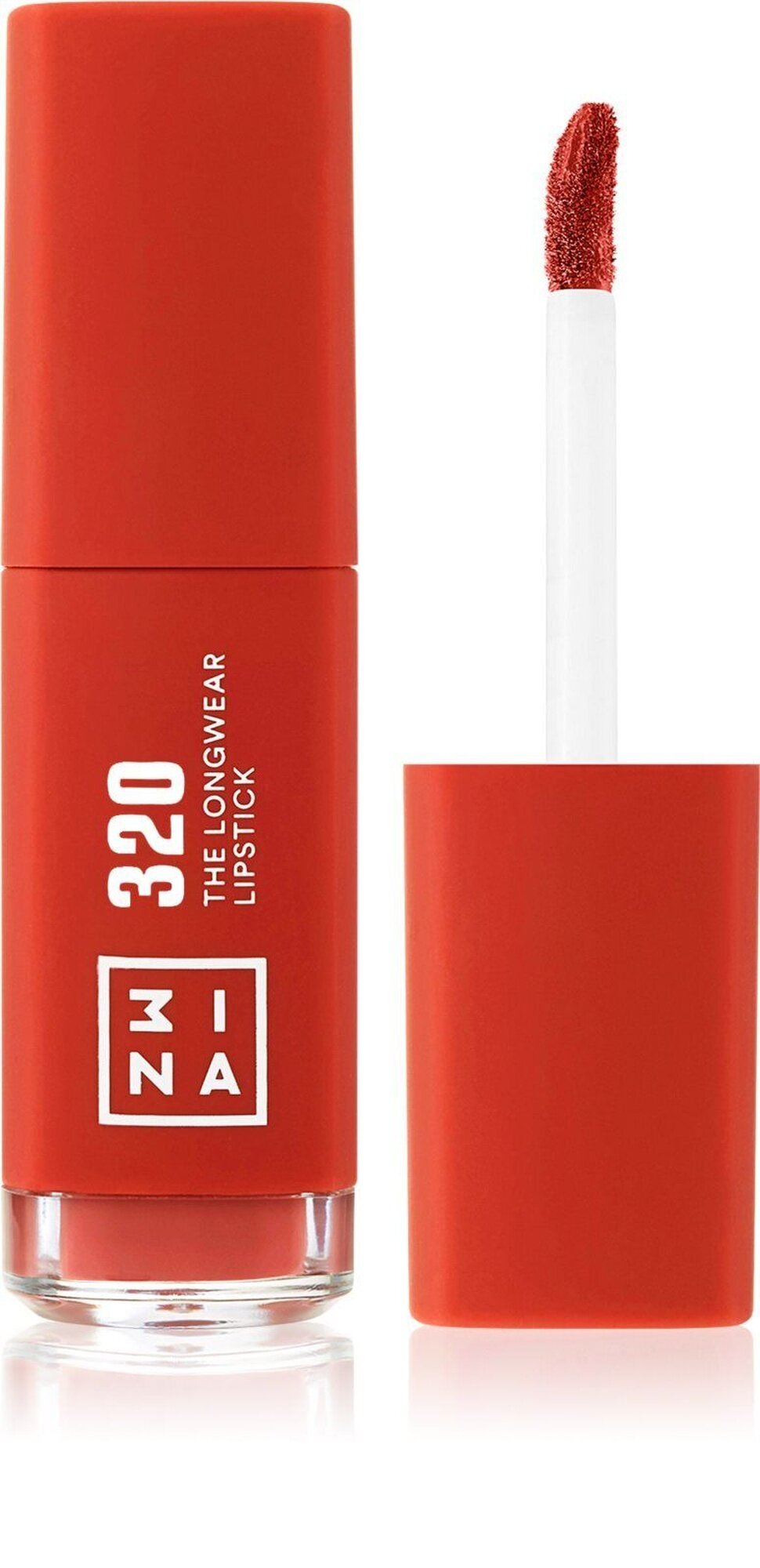 Стойкая жидкая помада 3INA The Longwear Lipstick оттенок 320 - Dark coral 6 ml