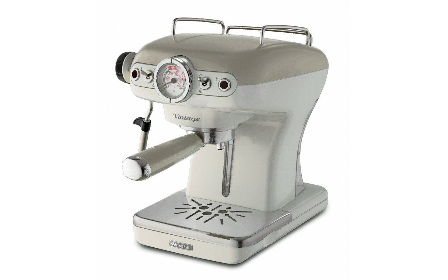 Поршневая кофемашина Ariete 1389/13 Vintage 850 Вт, давление 15 бар, паровой капучинатор, цвет бежевый