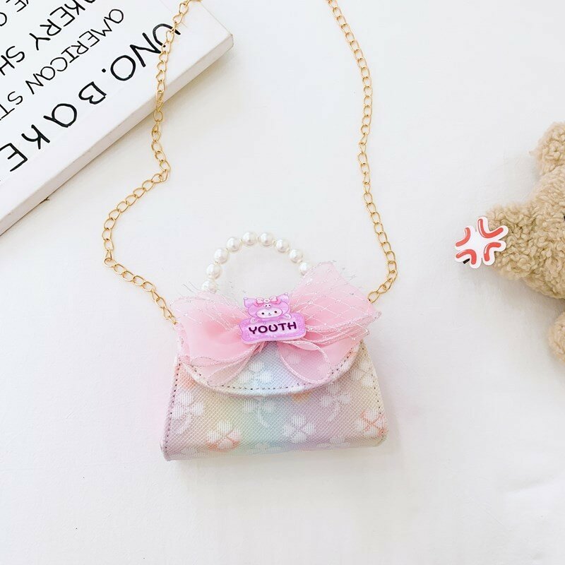 Очаровательная сумочка-принцесса с кружевом для девочек от трех до девяти лет, градиентный Куromi