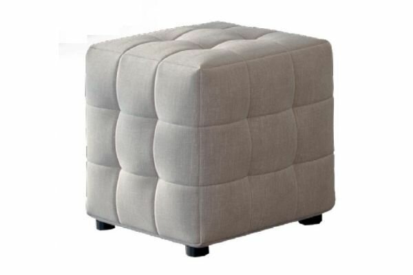 Пуф-банкетка Владимирская мебельная фабрика "Кубо", слоновая кость, велюр