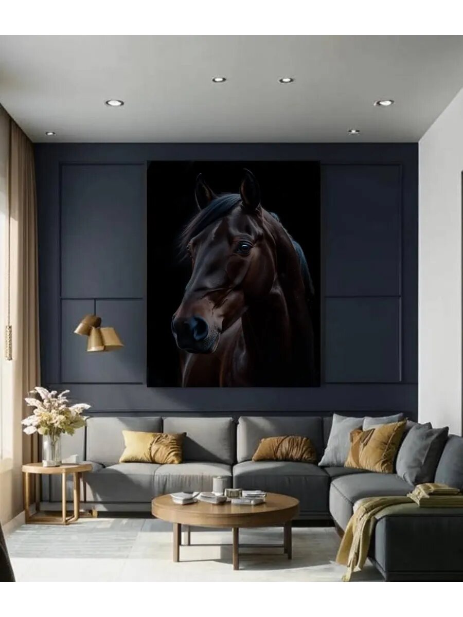 Картина Лошадь, кони, вертикальная, постер, 30*40 см