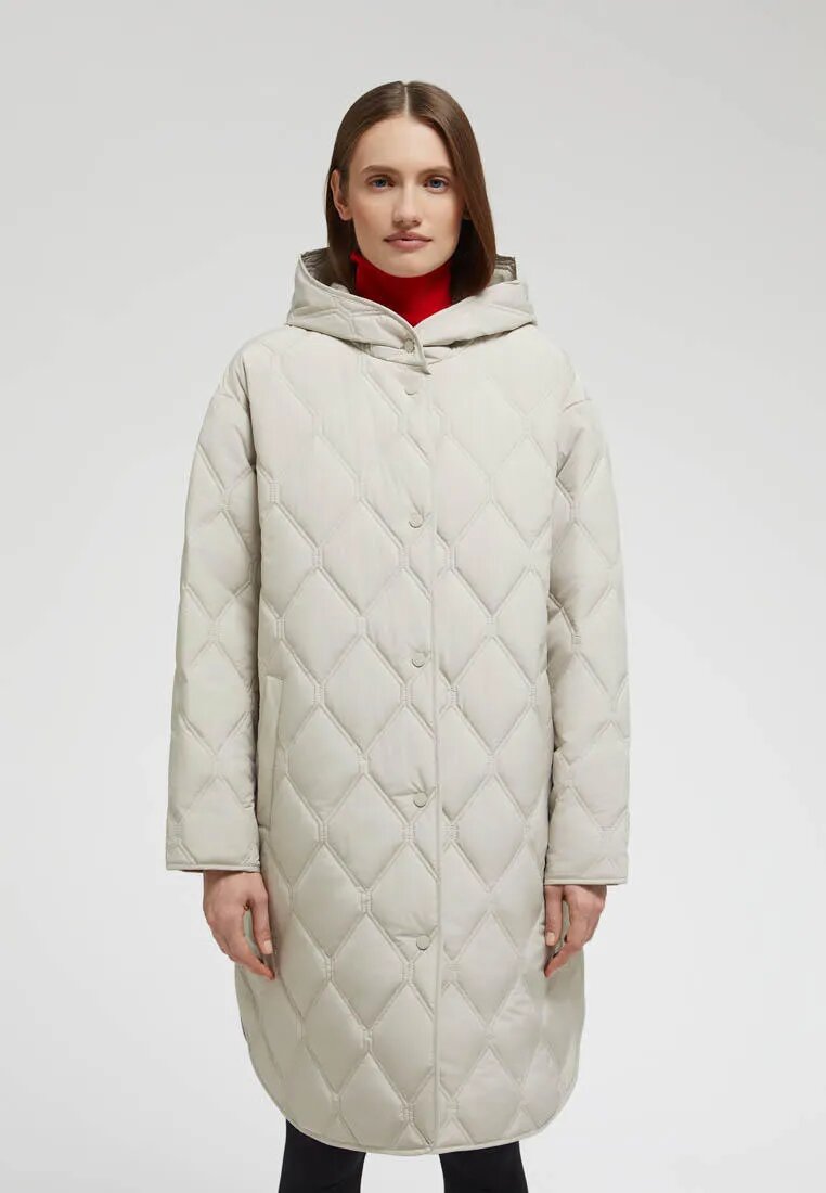 Пальто Утепленное стеганое с капюшоном