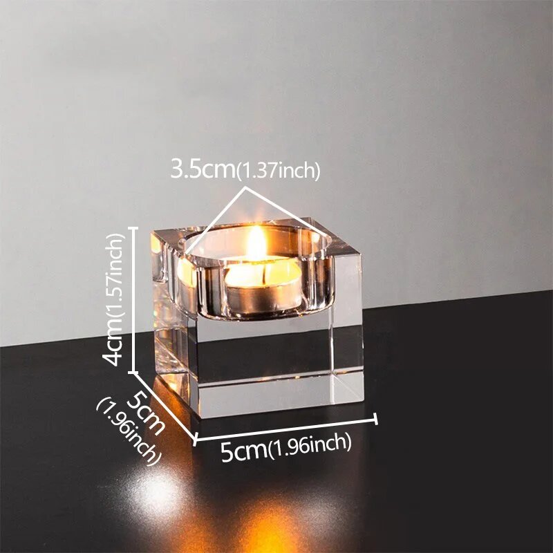 Хрустальный подсвечник 5cmx5cmx4cm