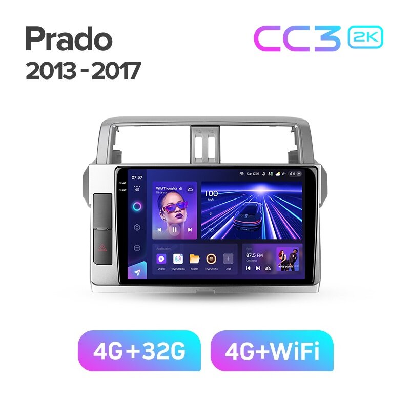 Магнитола TEYES TOYOTA LAND CRUISER PRADO 2013-2017 г. CC3 2K 4/32ГБ