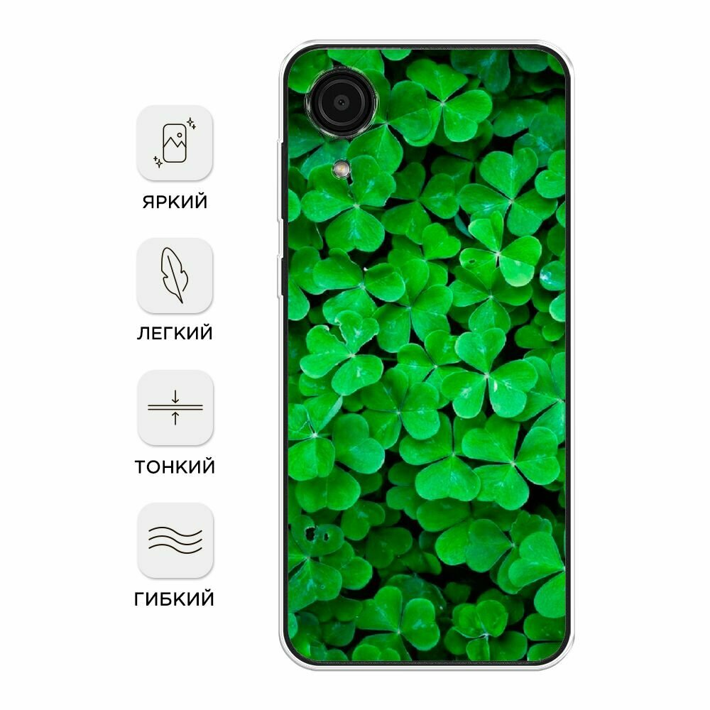 Чехол на Samsung Galaxy A03 Core / Самсунг Галакси А03 Core с принтом "Клевер" — фото 1