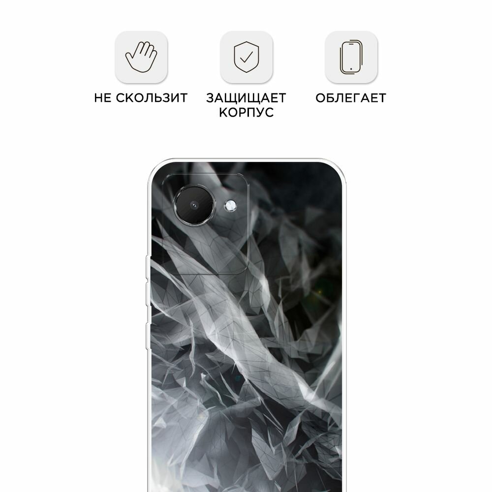 Силиконовый чехол на Realme C30 / Реалми C30 с принтом "Абстракция 9" — фото 1