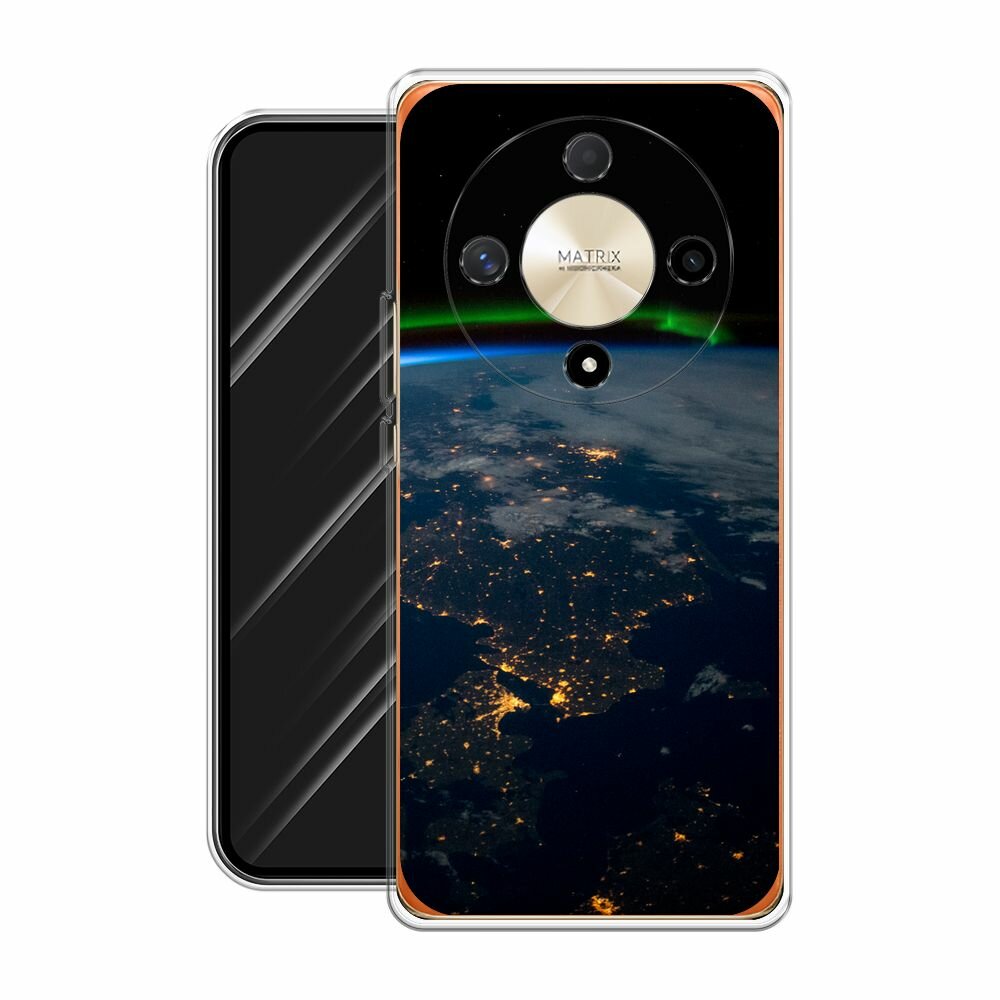 Силиконовый чехол на Honor X9b / Хонор X9B с принтом "Земля из космоса" — фото 1