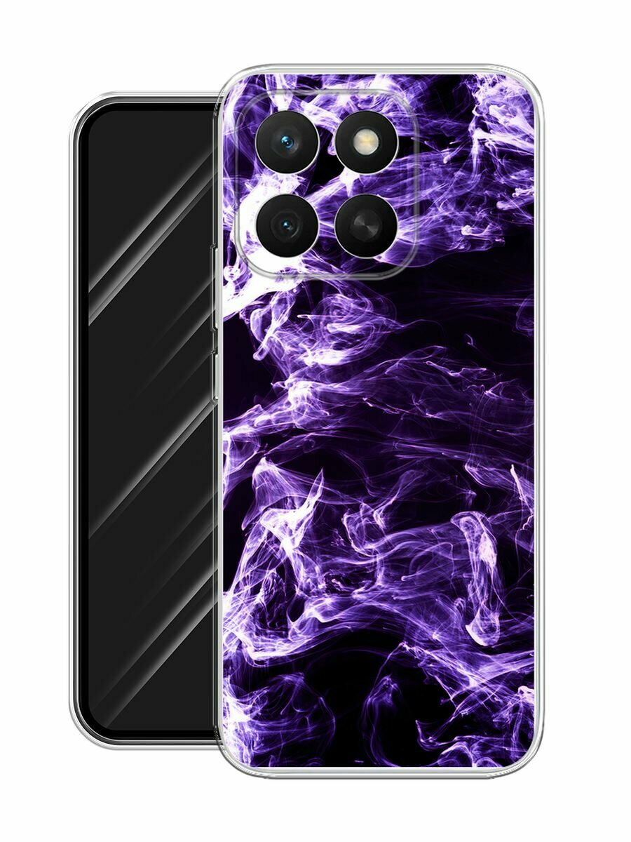 Силиконовый чехол на Honor X8c / Хонор X8c с принтом "Фиолетовый дым" — фото 1