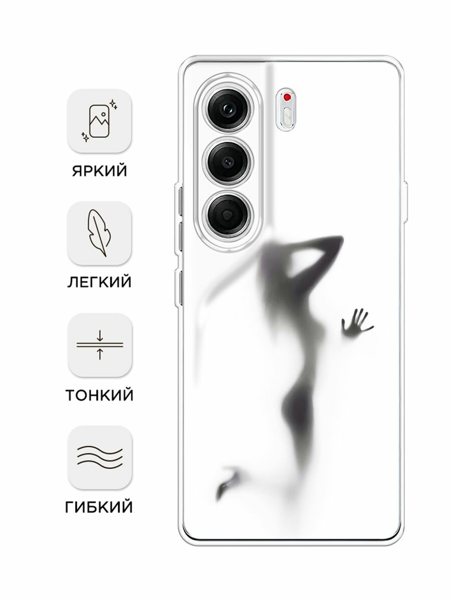 Чехол на Tecno Camon 40 Pro / Текно Камон 40 Про с принтом "Стекло в душе" — фото 1
