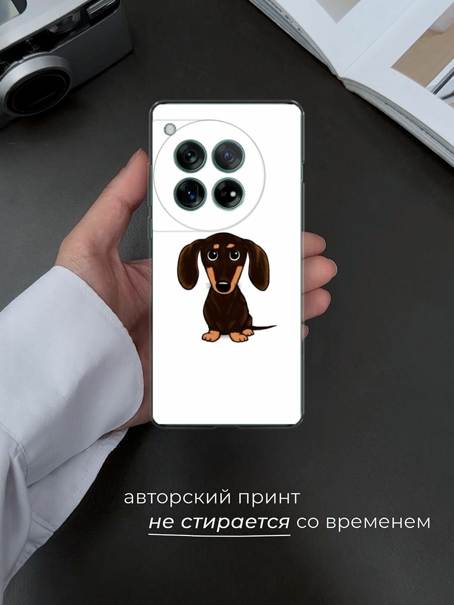 Чехол на OnePlus 12 / Ван Плас 12 с принтом "Маленькая такса" — фото 1