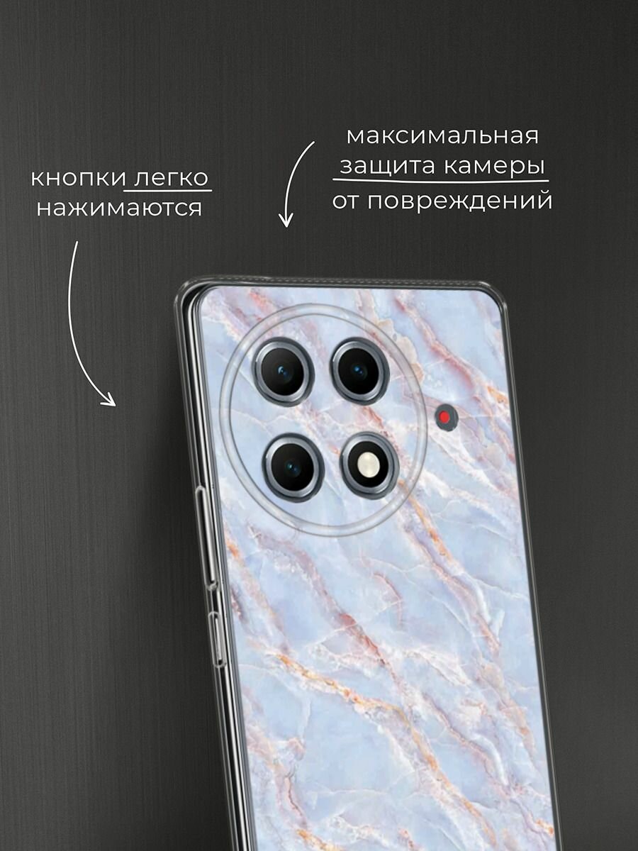 Чехол на Tecno Camon 30S Pro / Текно Камон 30S Про с принтом "Сиреневый мрамор" — фото 1