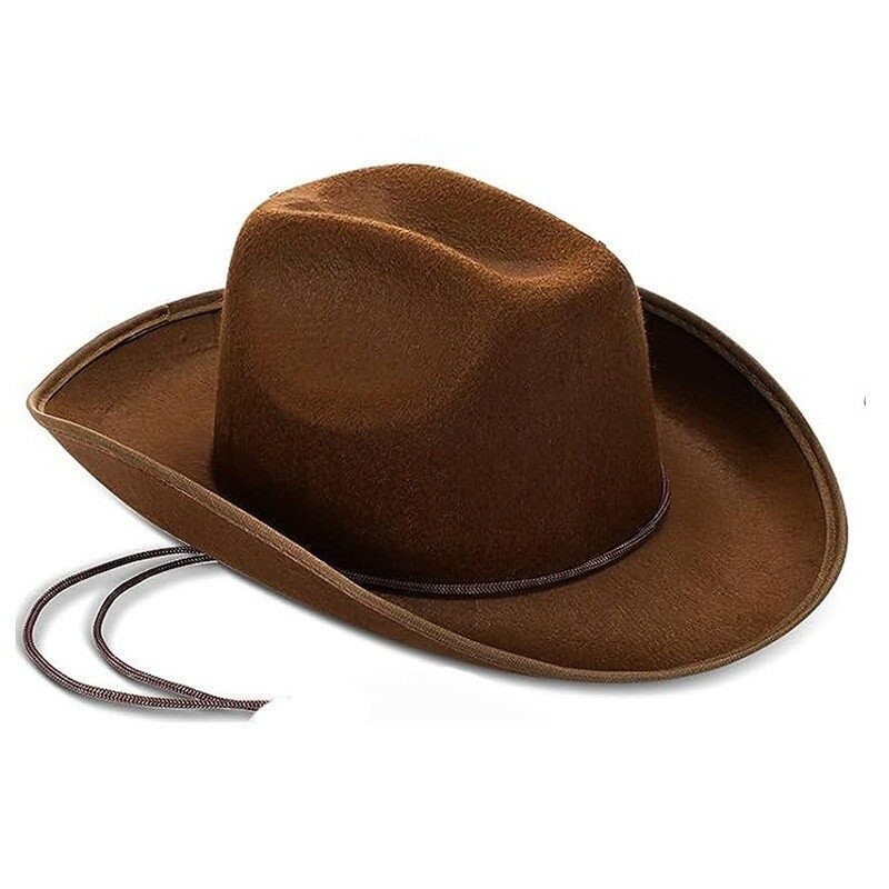 Handmade felt cowboy hat sewing craft kit for party costumes and holiday gifts dark brown
