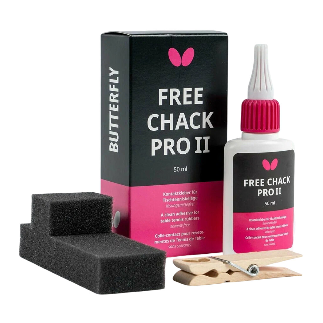 Клей для накладок Butterfly Free Chack Pro II (2) 50ml на водной основе