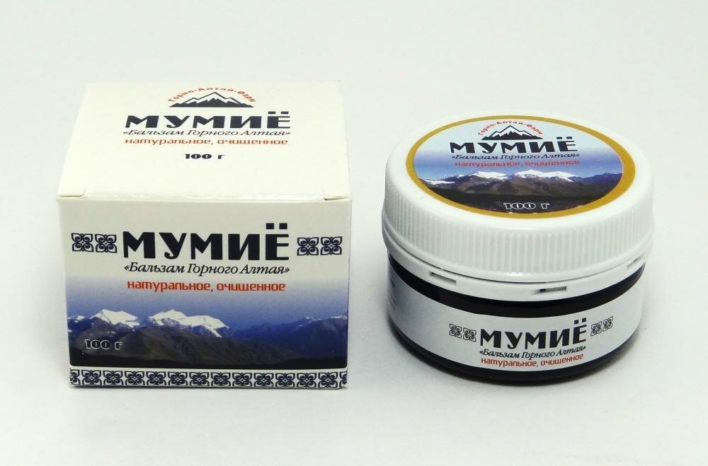 Биологически активная добавка Горно-Алтай-Фарм мумие горно-алтайское, 100 г, дополнительный источник гуминовых кислот