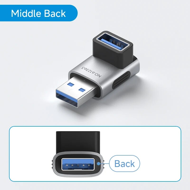 Hagibis USB 3.2 адаптер 90° L-образный, USB A папа-мама