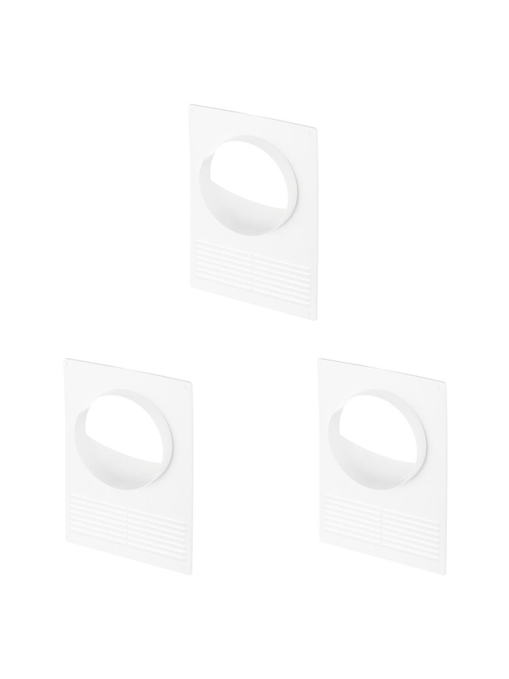 Площадка торцевая с решеткой и фланцем d125 мм пластиковая 180х250 мм (3 шт.)