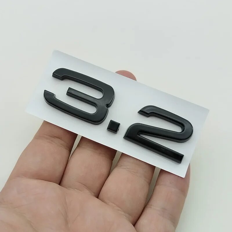 Эмблема 3.2 Glossy Black для Audi