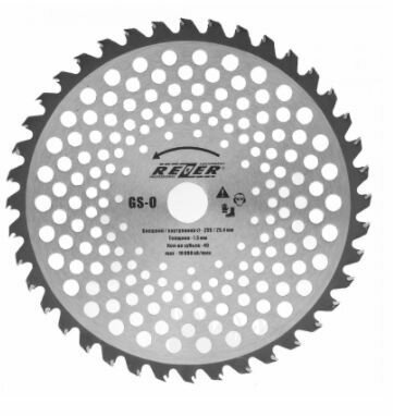 Нож д/бензокосы GS-O, 255mmx25.4mmx1.3mmх24Т 24 зуба