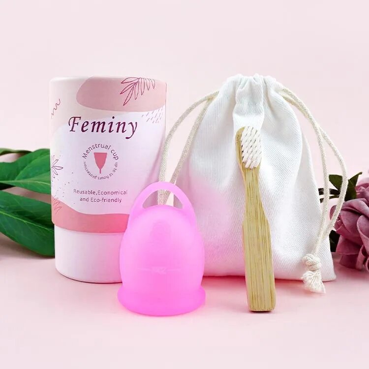 Менструальная чаша "Размер L", медицинский силикон, с щеткой