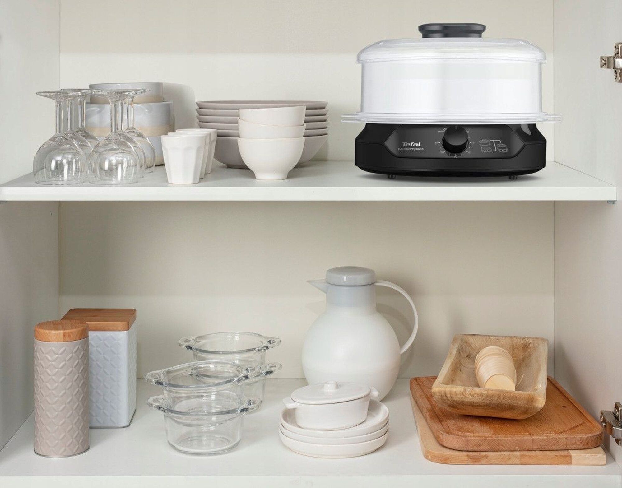 Рисоварка Tefal VC139810, 6 л, 2 чаши, антипригарное покрытие, таймер, складные чаши — фото 1